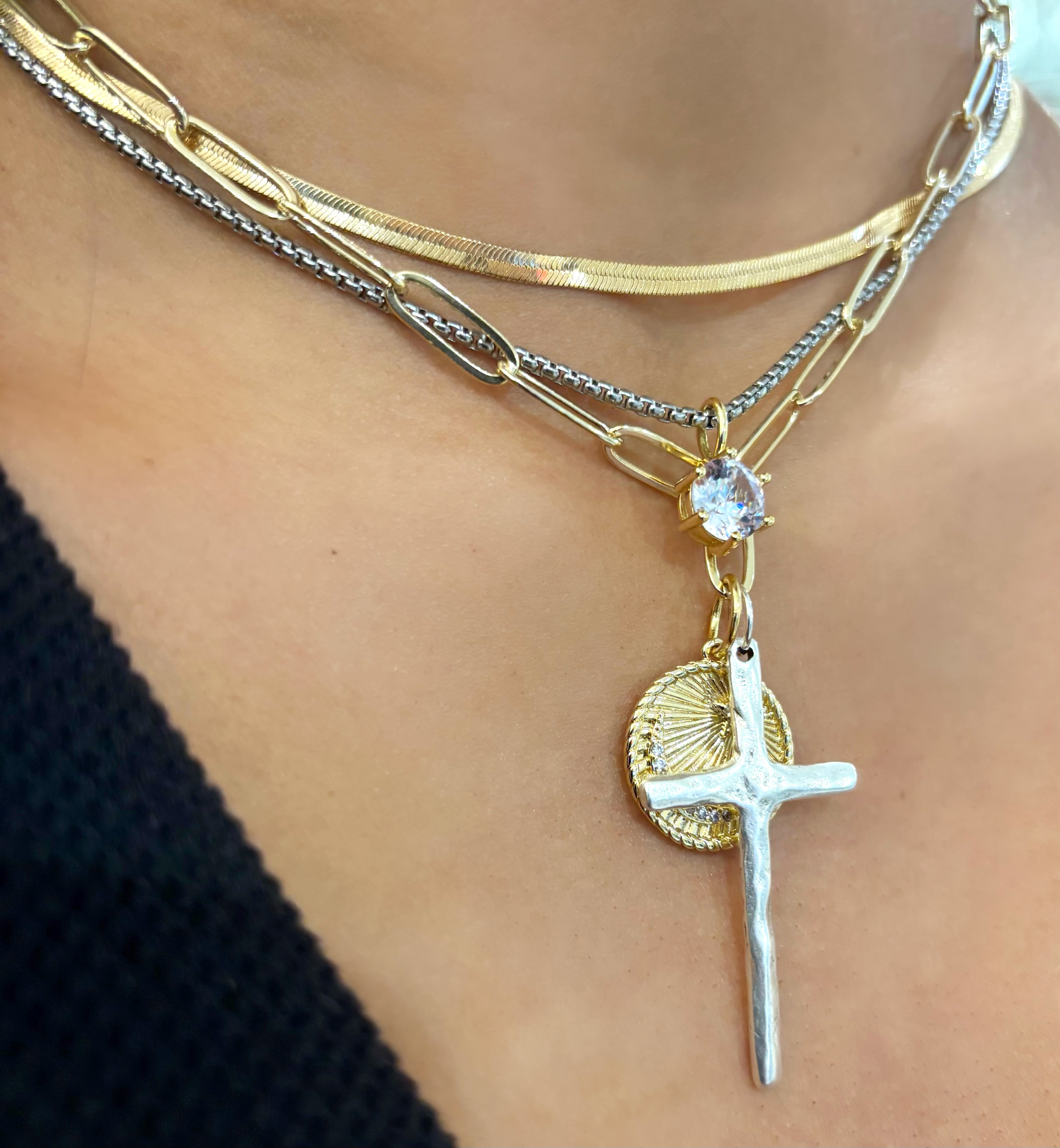 Emery Triple Chain Necklace – Nora James Jewelry