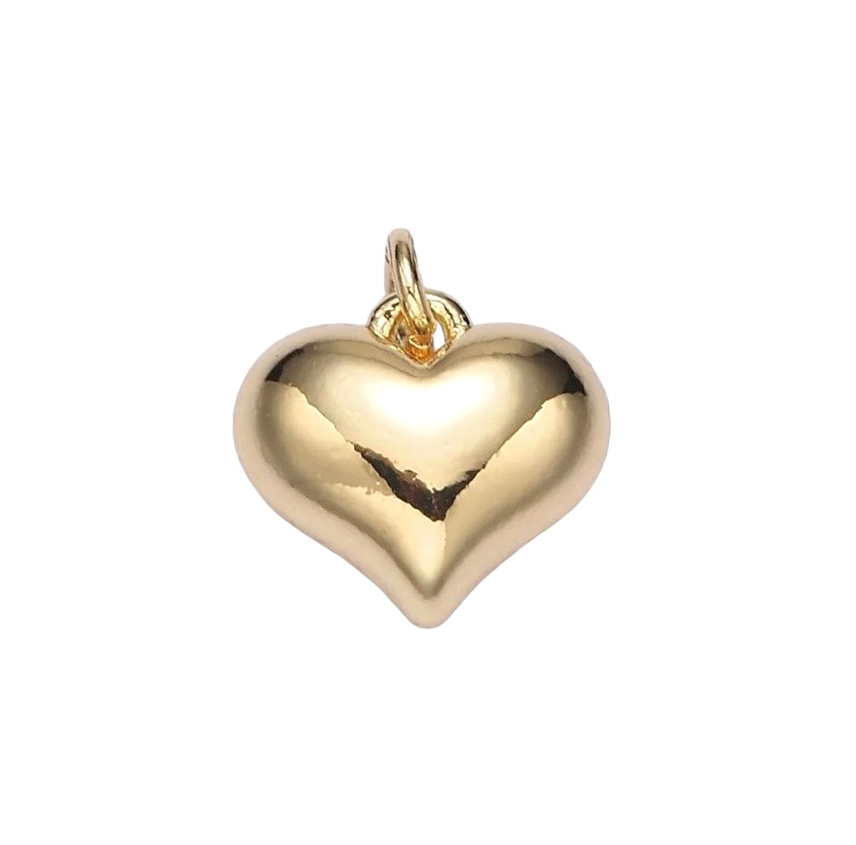 Puff heart charm – Nora James Jewelry